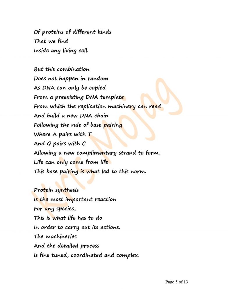 Poem : From DNA to Life : Complexity from Simplicity : And that’s where ...