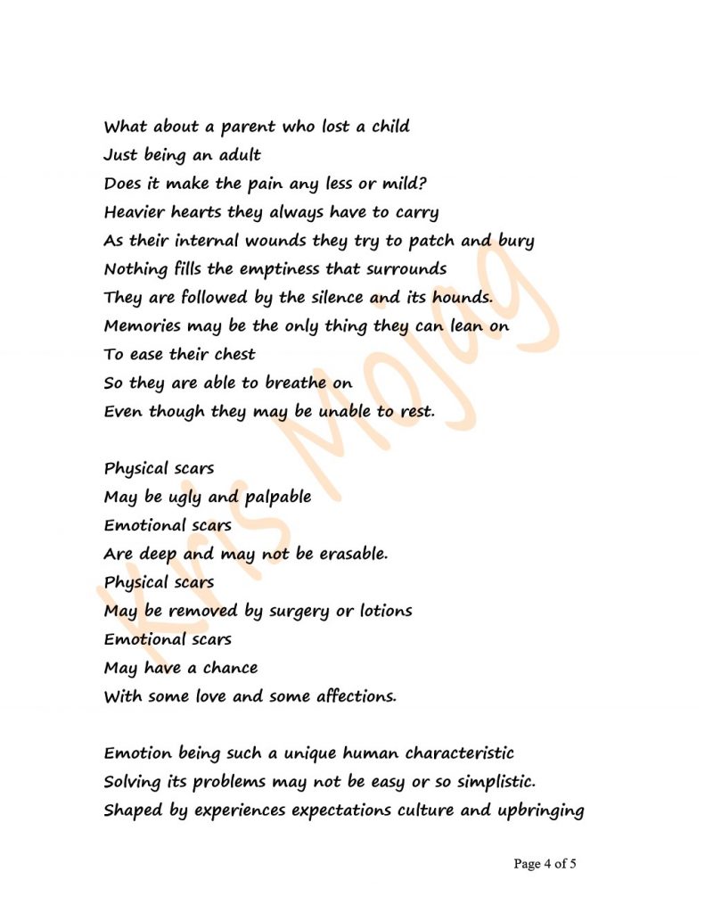 Poem : Internal Bleeding - Kris Mojag