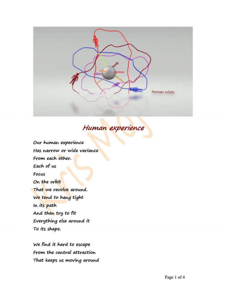 Poem : Human Experience - Kris Mojag