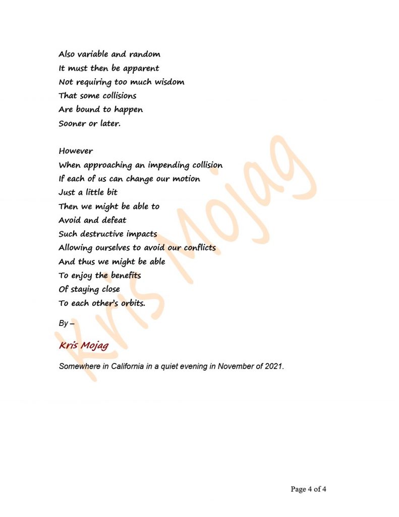 Poem : Human Experience - Kris Mojag