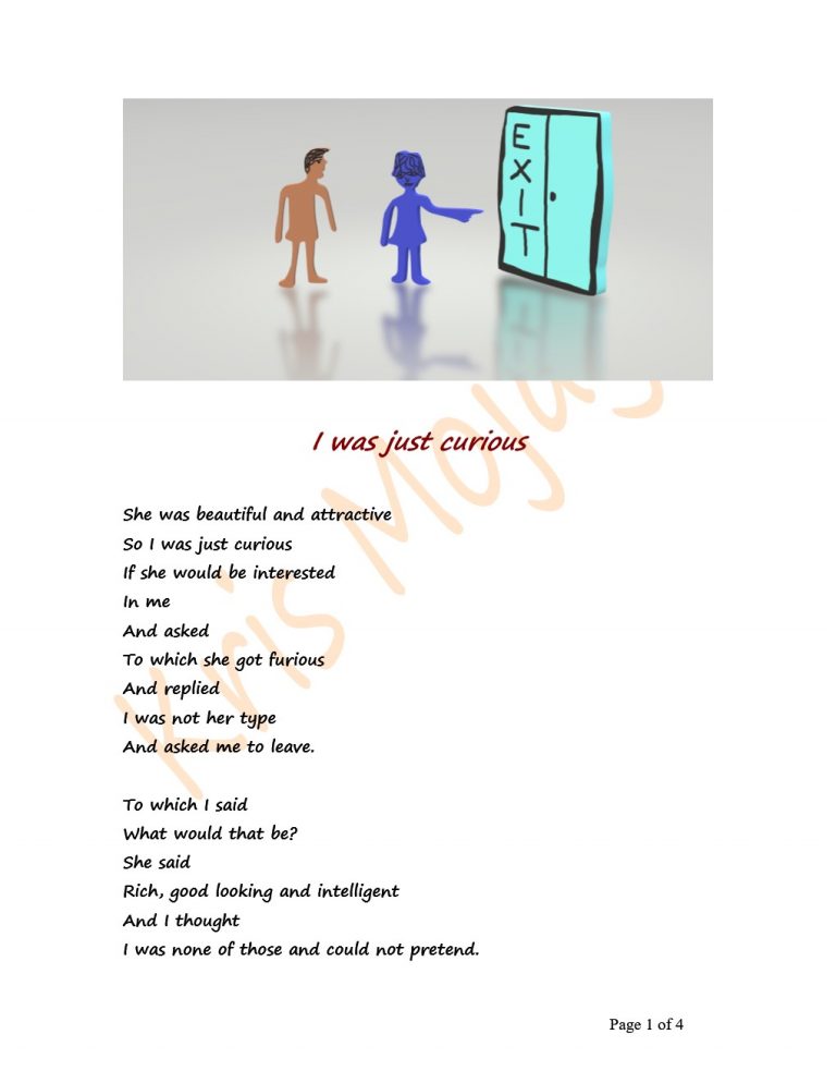 Poem : I Was Just Curious - Kris Mojag